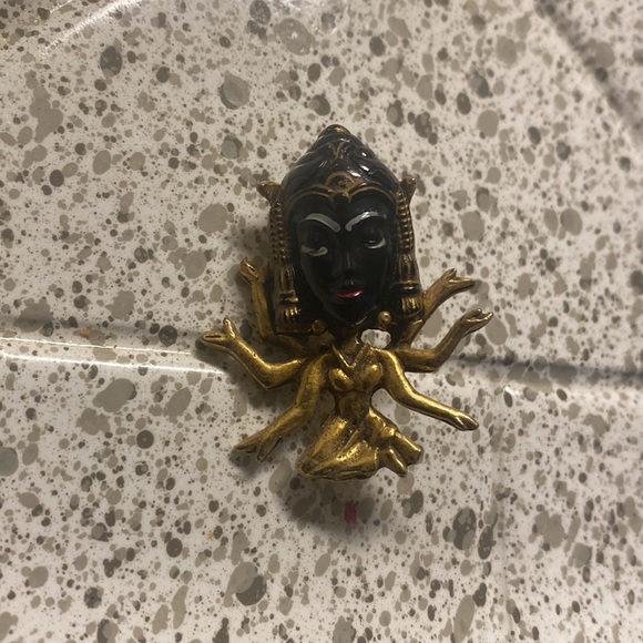 Jewelry | Vintage Sitting 6 Armed Goddess Brooch | Poshmark